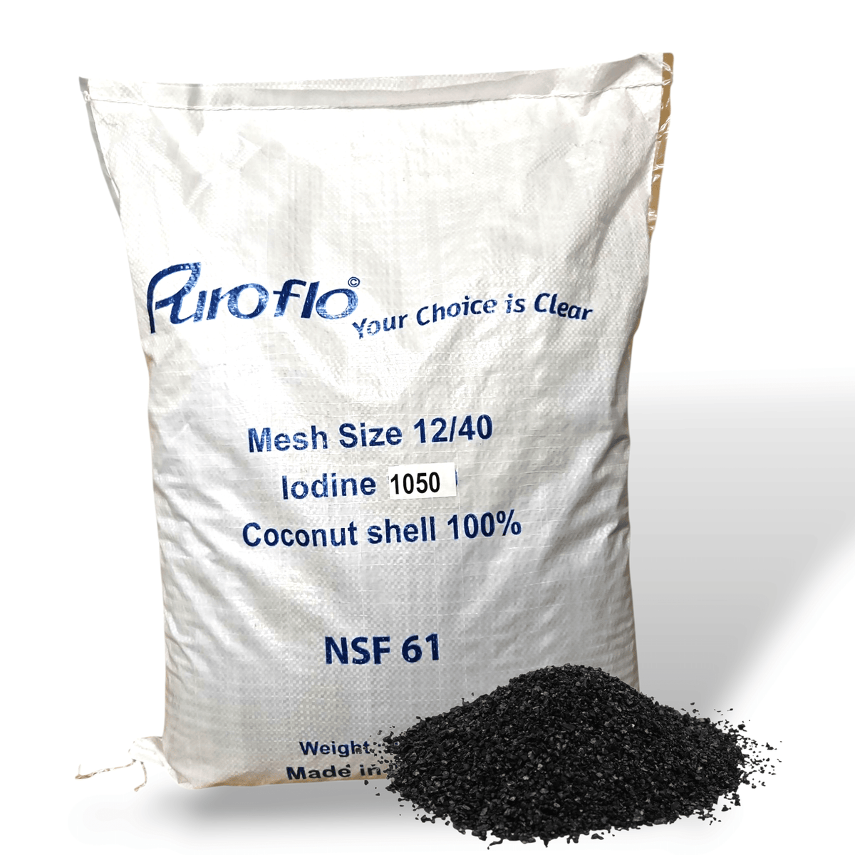 Granular Activated Carbon – Acid-Washed Coconut Shell (NSF) 12x40 Mesh
