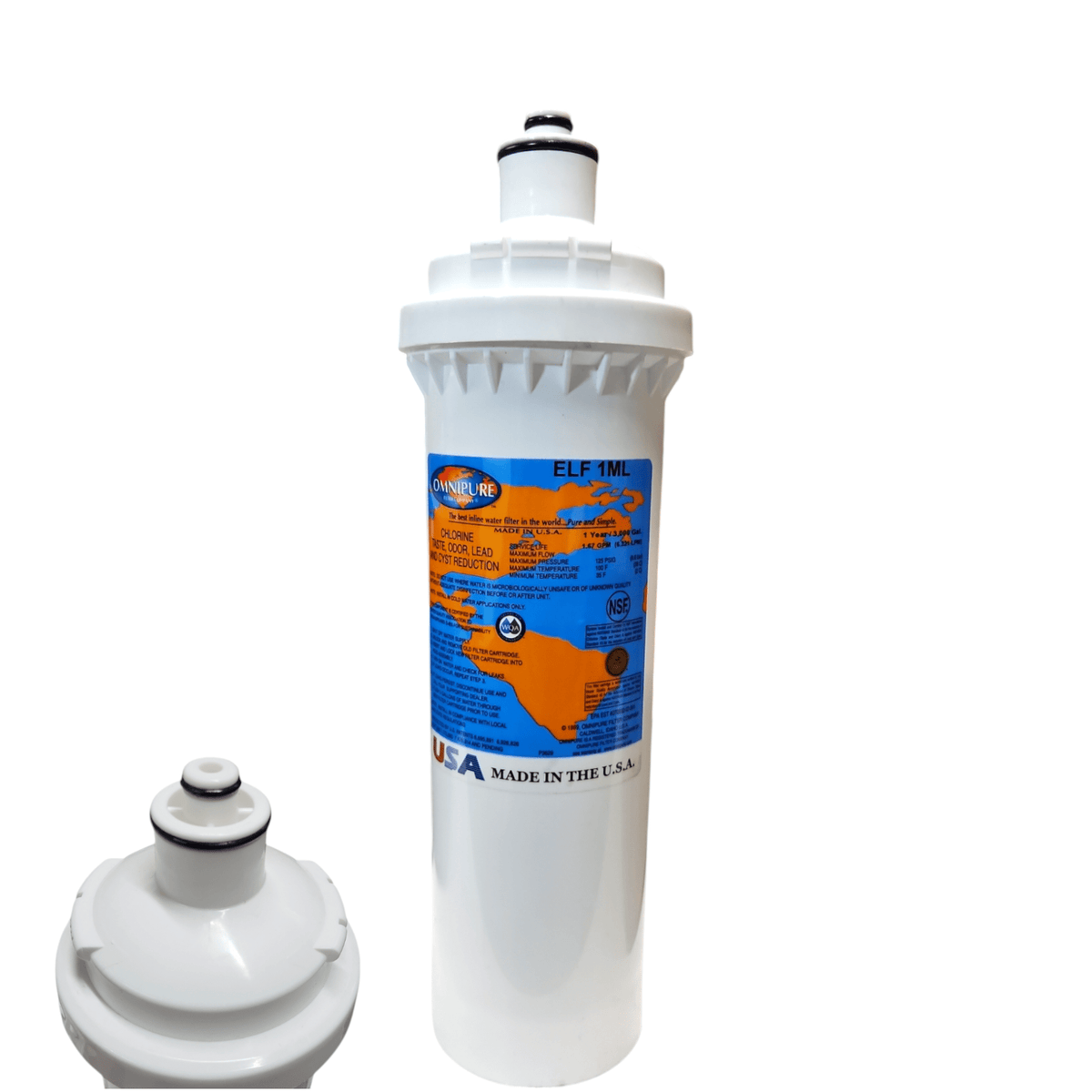 ELF 1ML Omnipure 4" x 12.5" 1 Mic Carbon Block Filter (Everpure-Compat ...