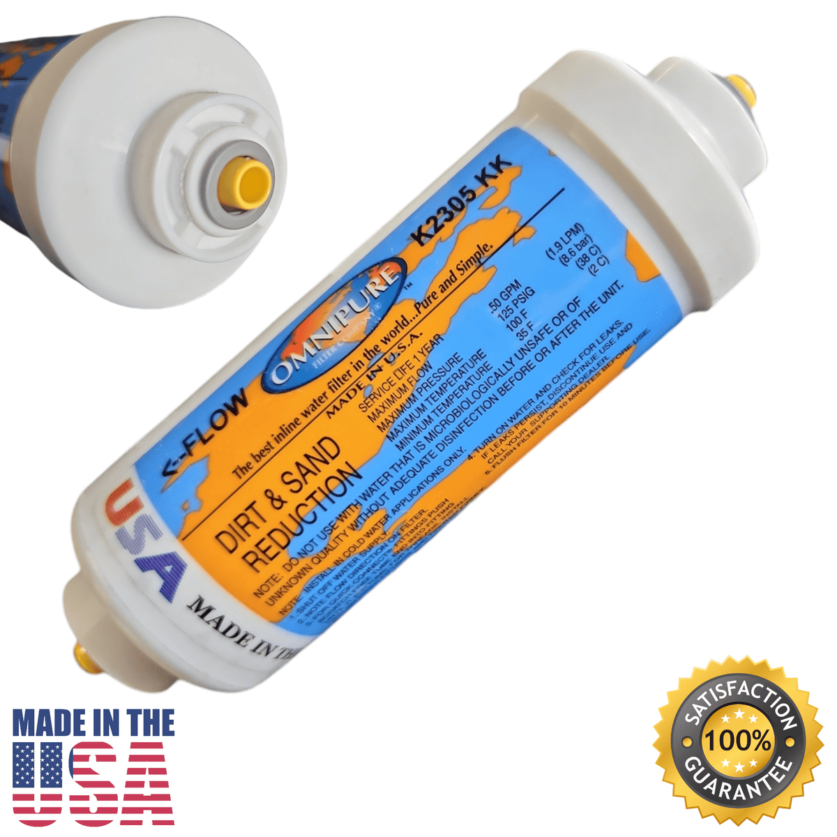 Omnipure K2305-KK Dirt & Sand Reduction 6"x 2" for 3/8" QC