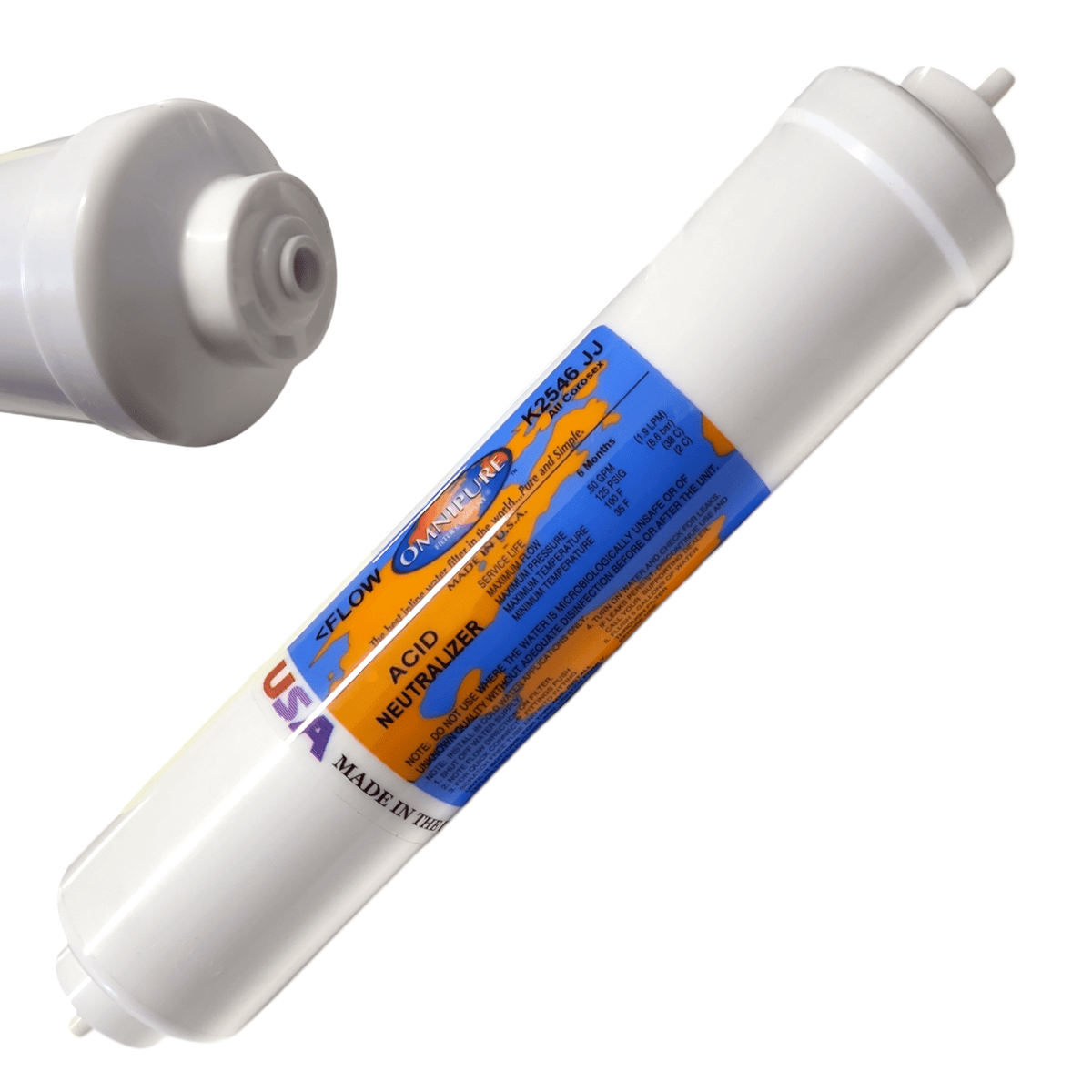 Omnipure K2546-JJ Inline corosex 10" x 2" Postfilter 1/4" Quick Connec