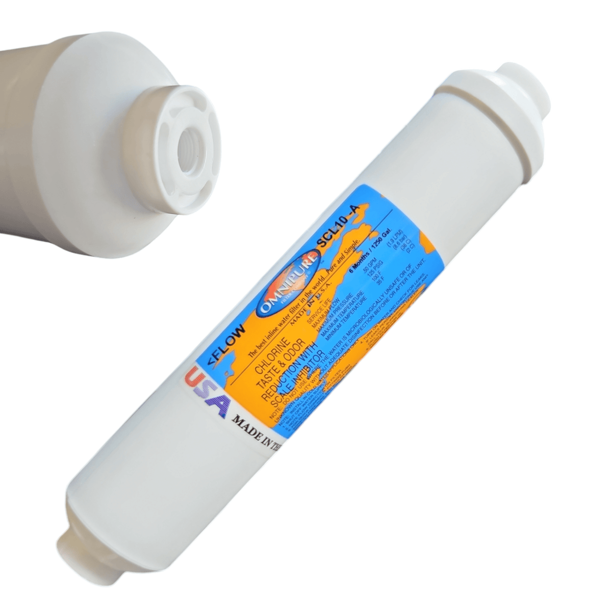 Omnipure SCL10-A 4 oz Phos. GAC Icemaker GAC CTO/Scale - 10 x 2 1/8 ...