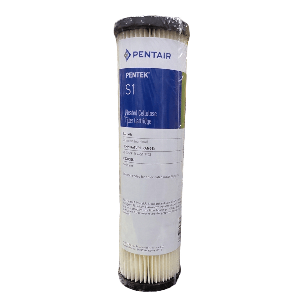 Pentek S1 Standard 10 x 2.5 Inch 20 Micron Pleated Sediment 155001-43