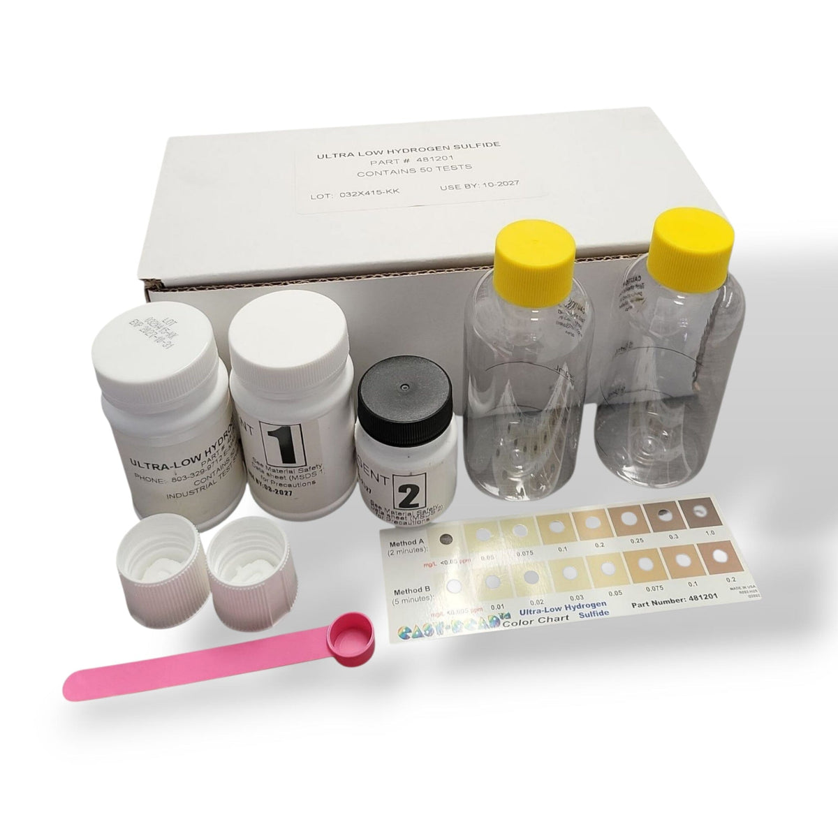 Hydrogen Sulfide Test Kit in Water 481201 – Ultra Low Range, 50 Tests